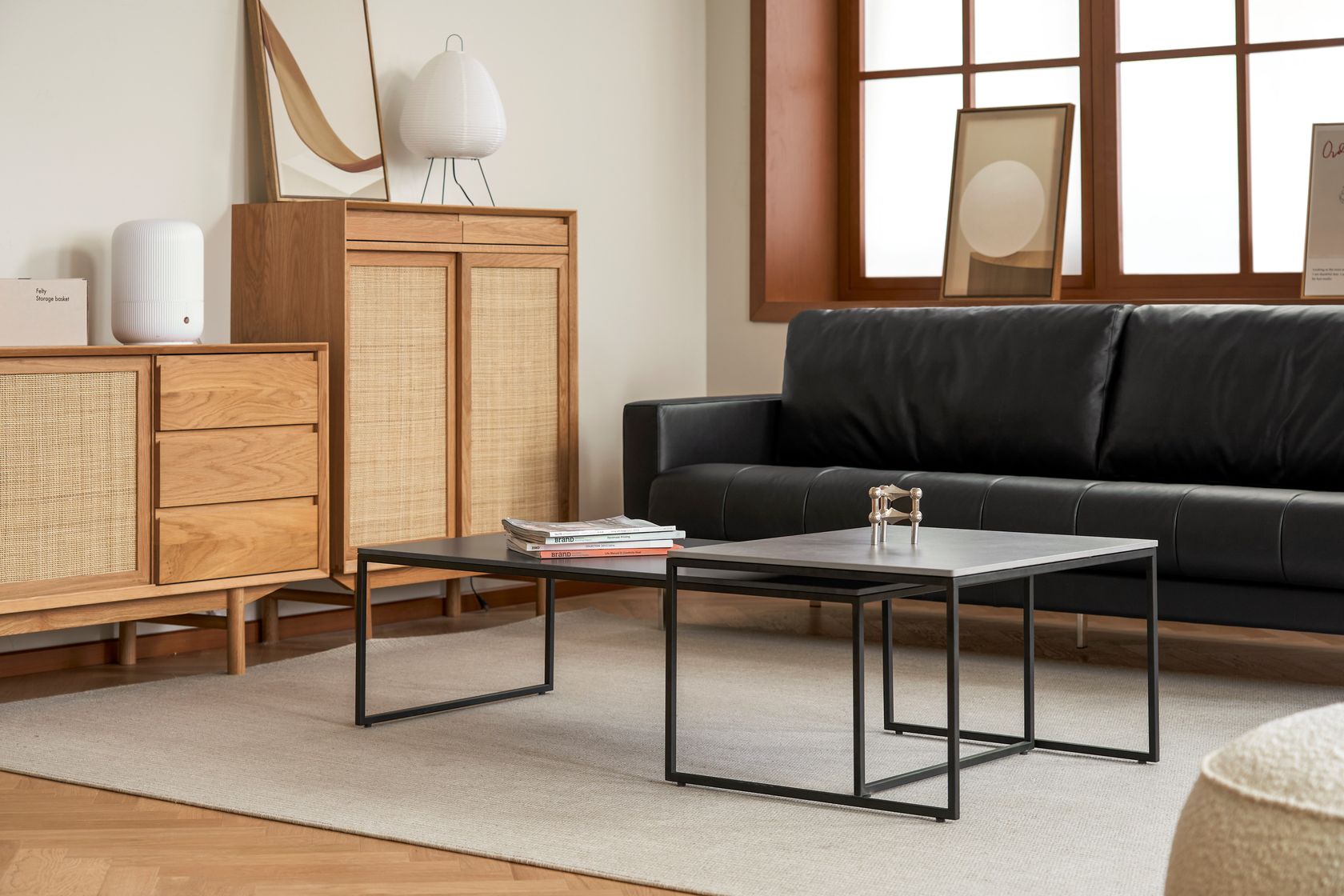 TORII Wooden highboard with sliding doors By grado design