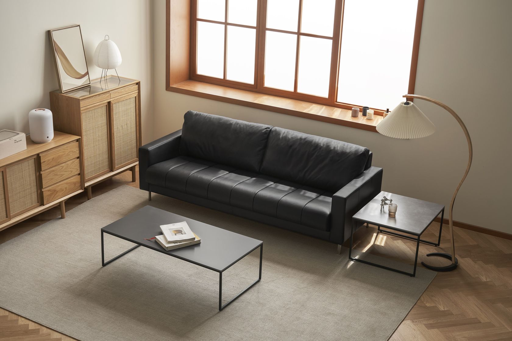 TORII Wooden highboard with sliding doors By grado design