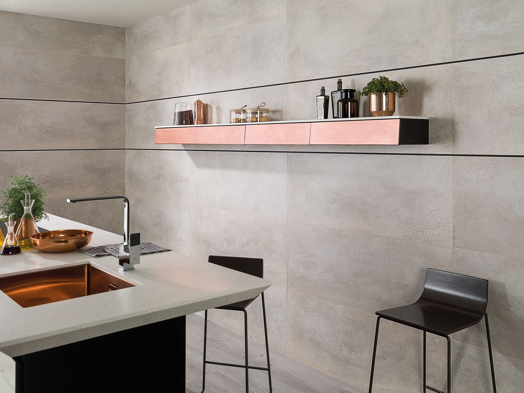 Porcelain stoneware wall/floor tiles with concrete effect TOSCANA STONE ...