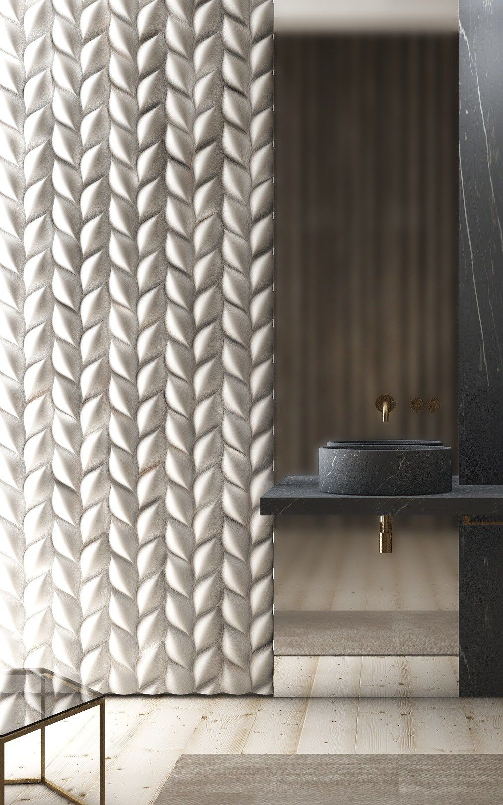 TRECCIA 3D Wall Panel By 3D Surface | design Jacopo Cecchi, Romano Zenoni