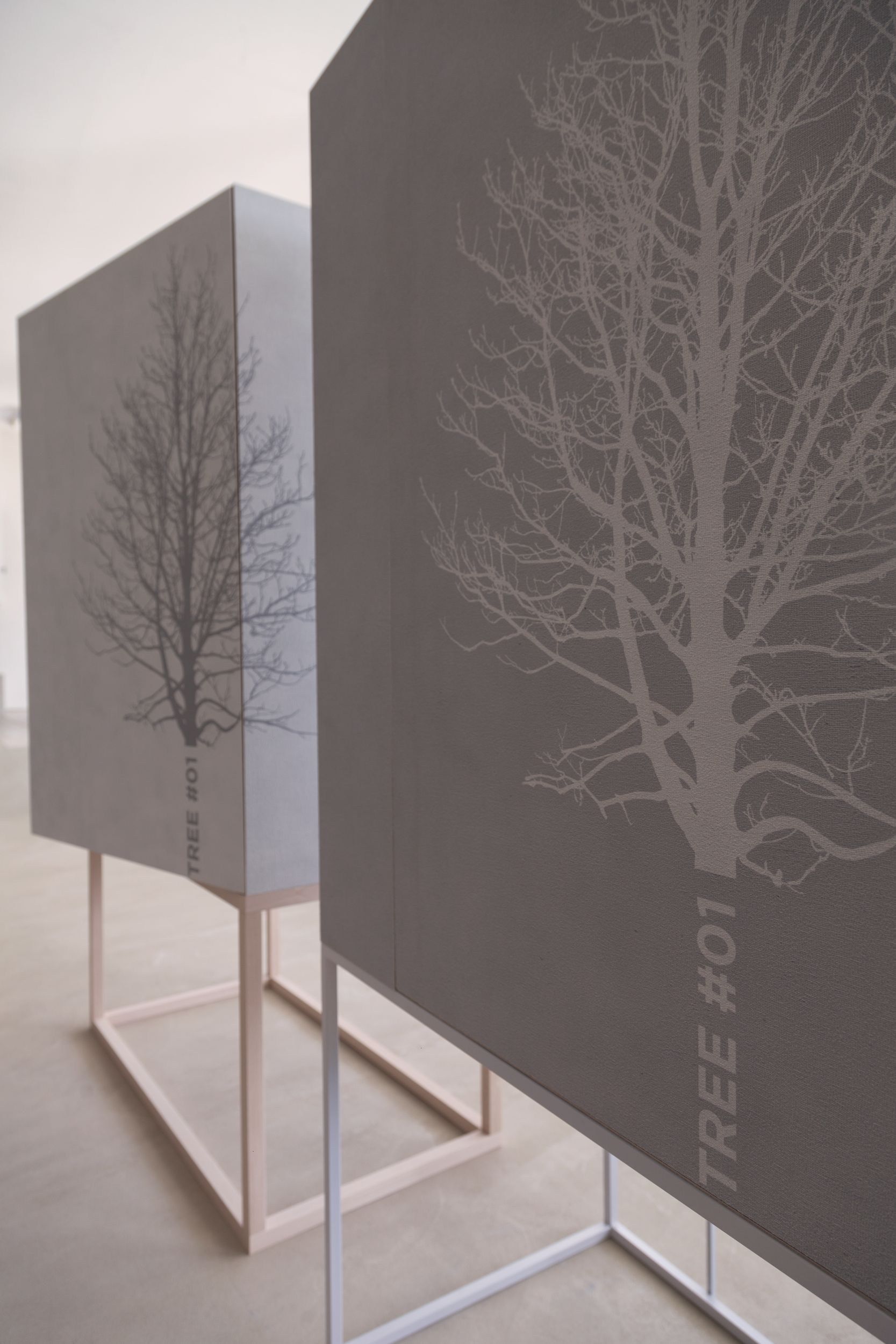 Multi-layer wood highboard with doors TREE By XAM design Stefania ...