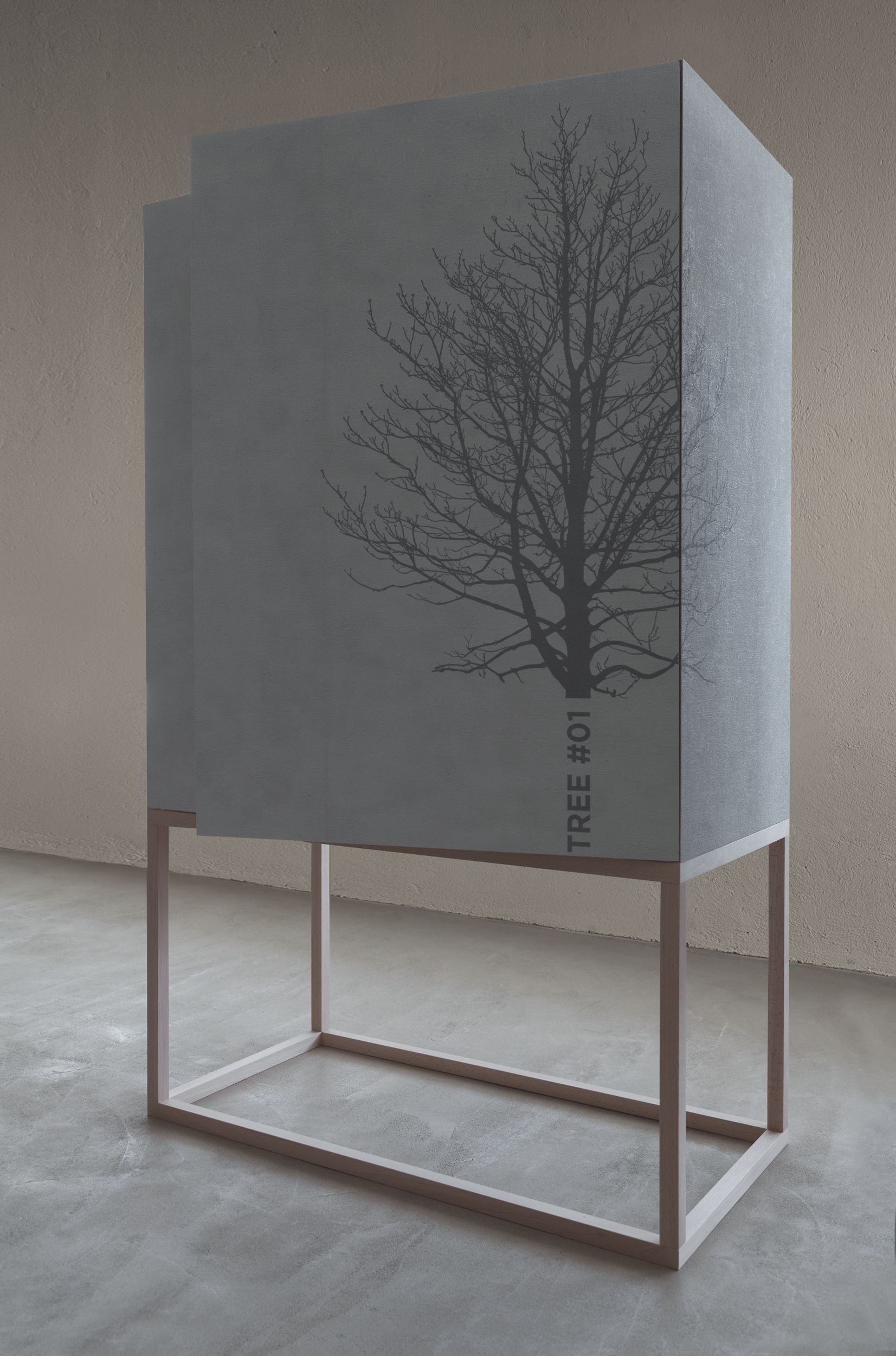 Multi-layer wood highboard with doors TREE By XAM design Stefania ...