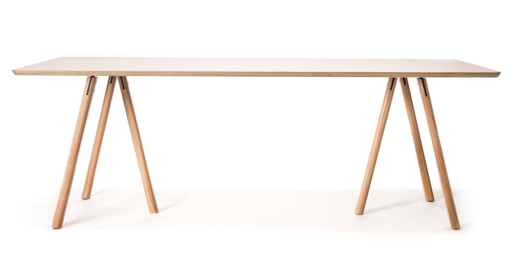 Rectangular wooden table TRESTLE By Feelgood Designs design Allan Nøddebo