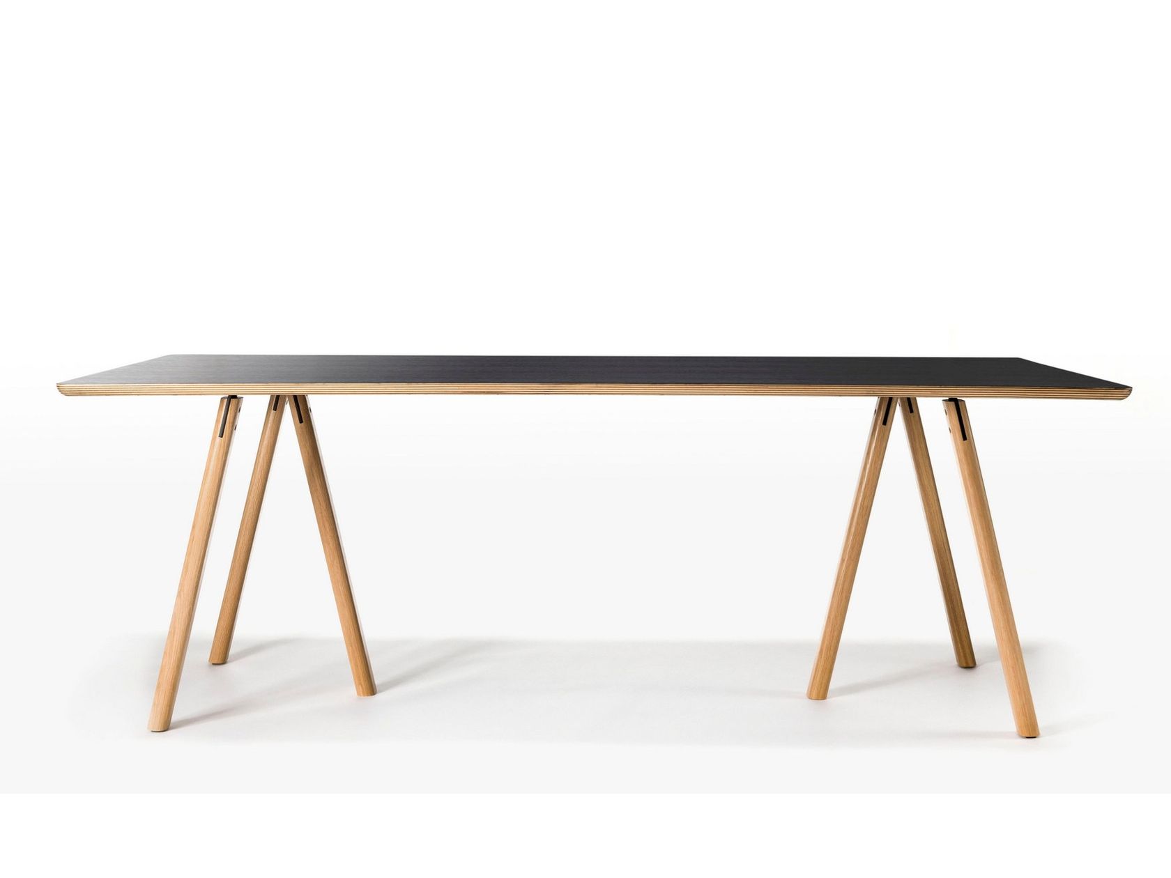 Rectangular wooden table TRESTLE By Feelgood Designs design Allan Nøddebo