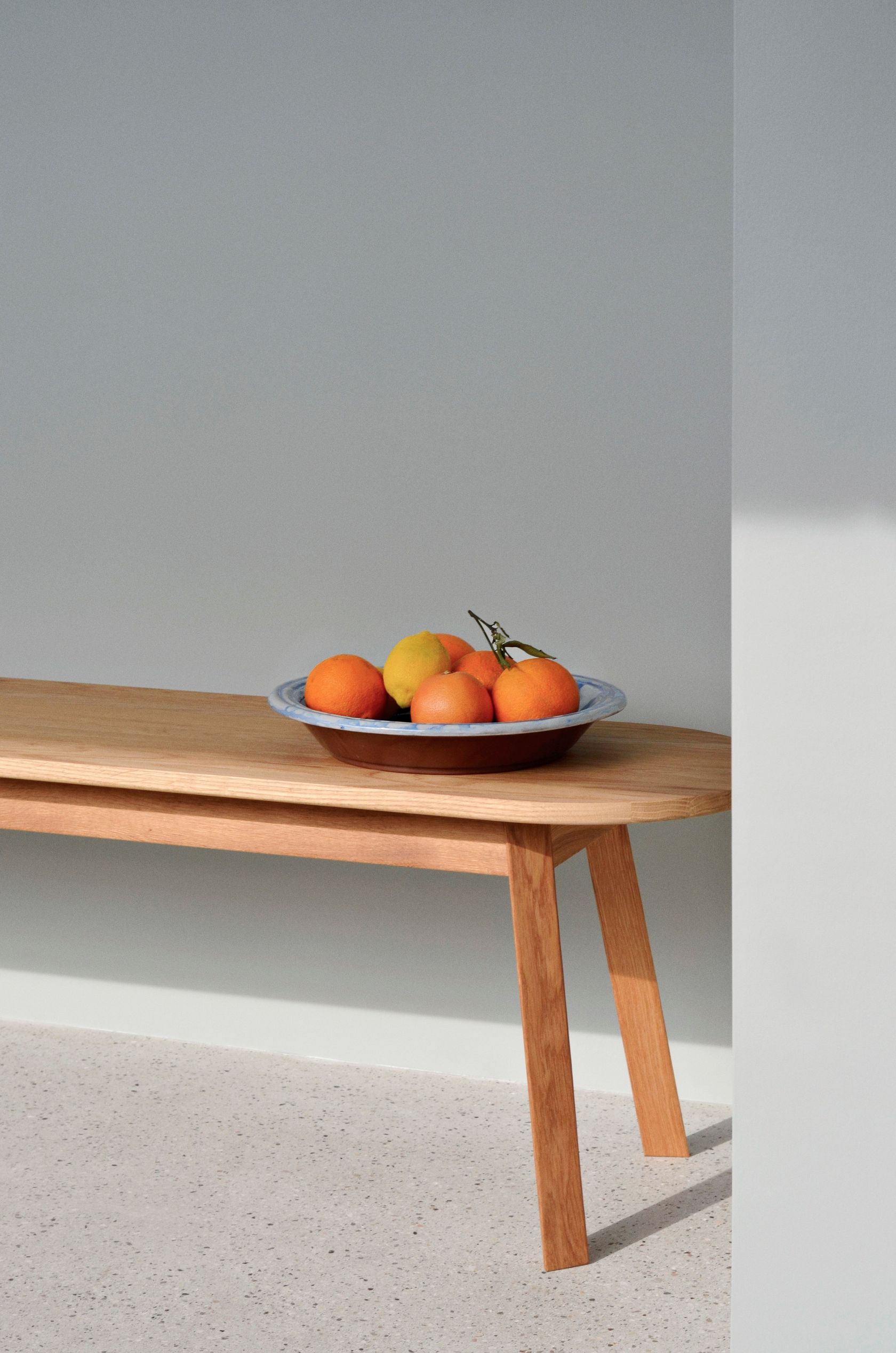 TRIANGLE LEG Oak bench By Hay | design Jones Neville