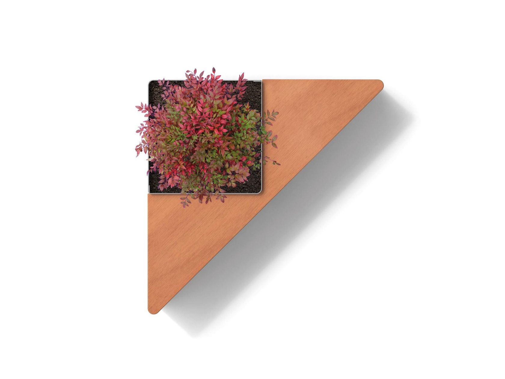 TRIANGLE Sectional steel bench with Integrated Planter By Metalco ...