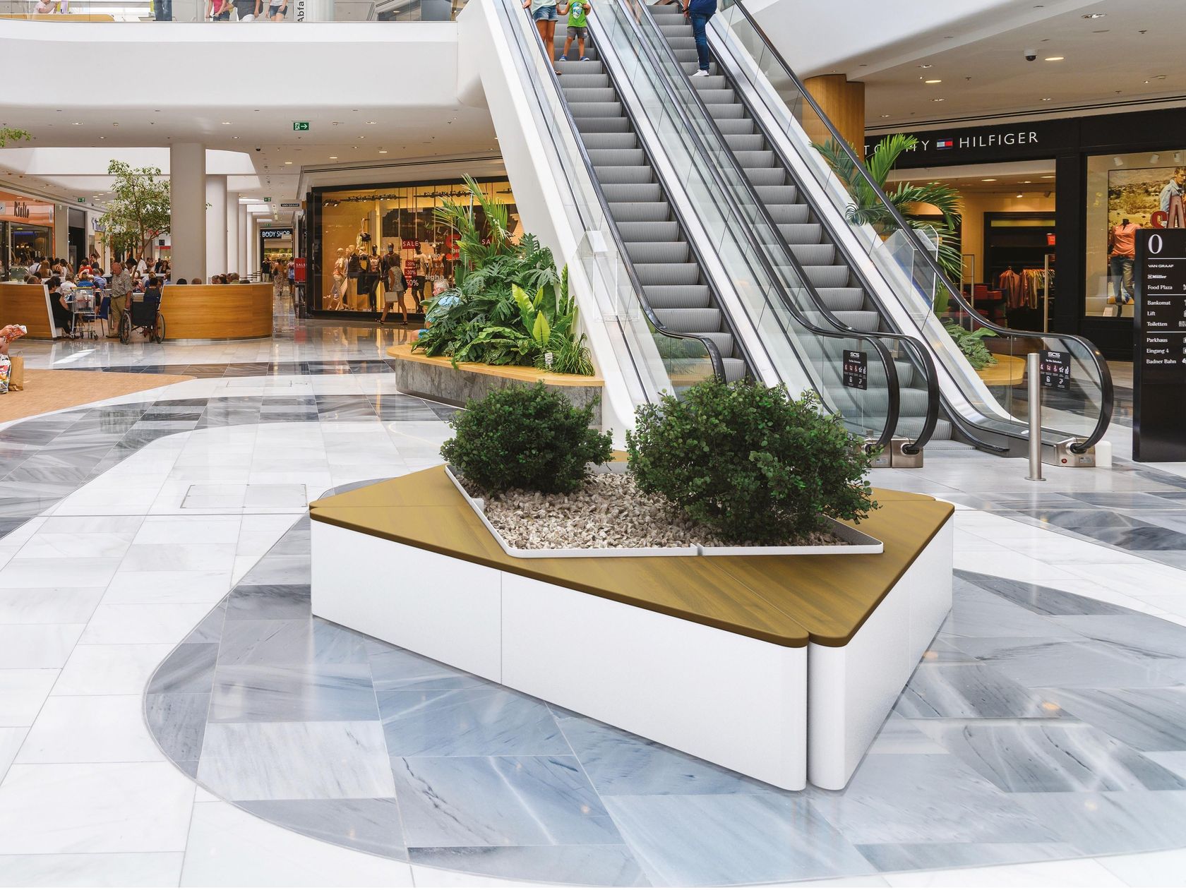 TRIANGLE Sectional steel bench with Integrated Planter By Metalco ...