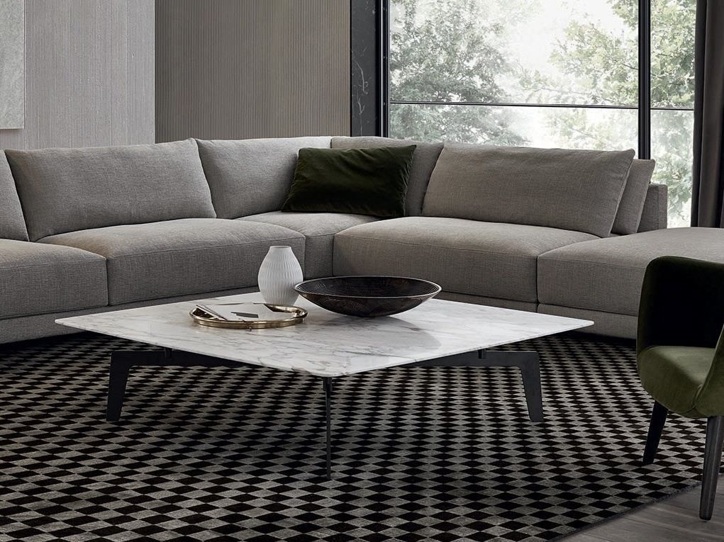 TRIBECA | Square coffee table By Poliform design Jean-Marie Massaud