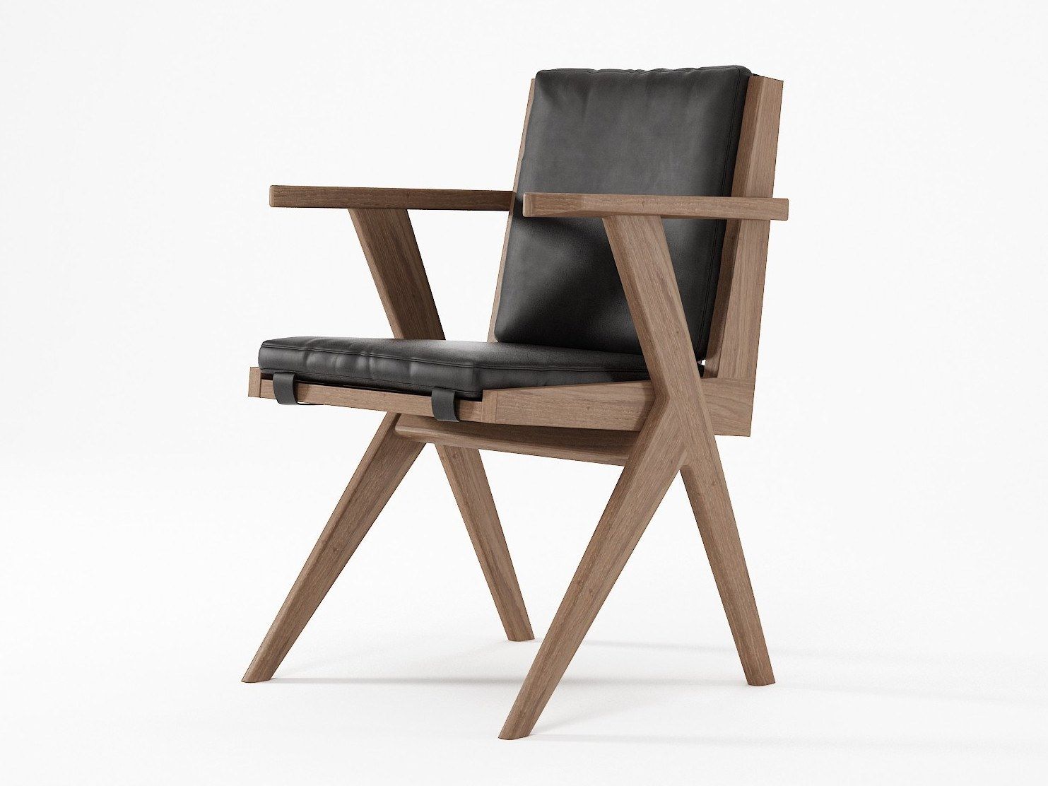 TRIBUTE | Chair with armrests By KARPENTER design Hugues Revuelta