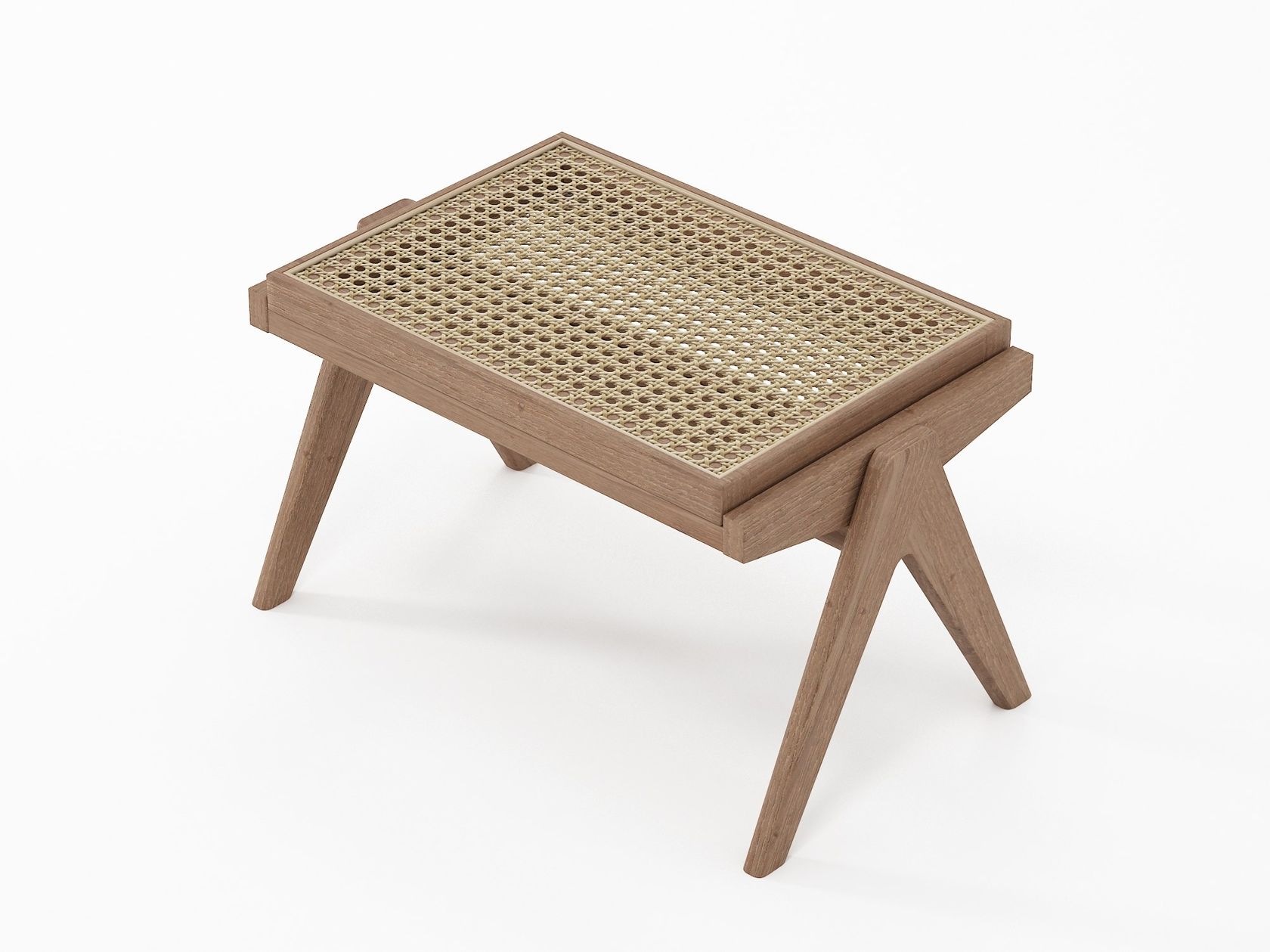 TRIBUTE | Rattan footstool By KARPENTER design Hugues Revuelta