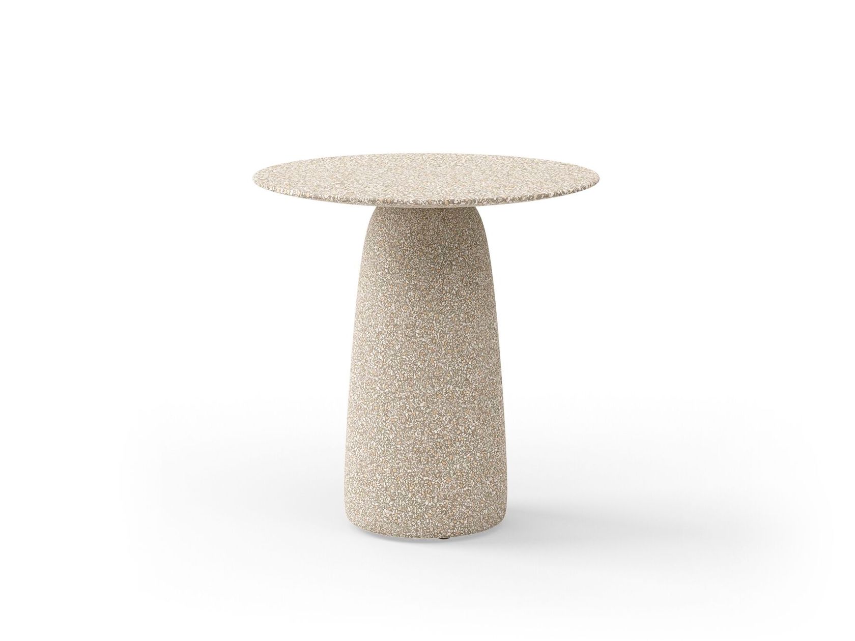 DUNES Round terrazzo garden side table By TRIBÙ