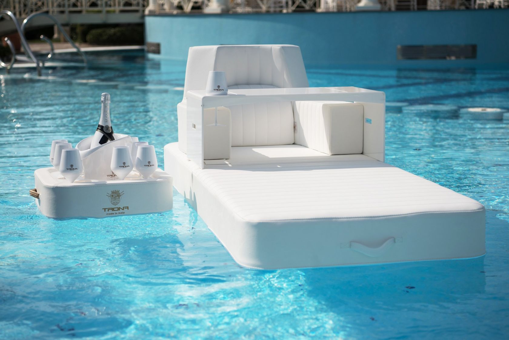 TRONA Eco-leather floating tray By Trona | design Christian Tamburinelli