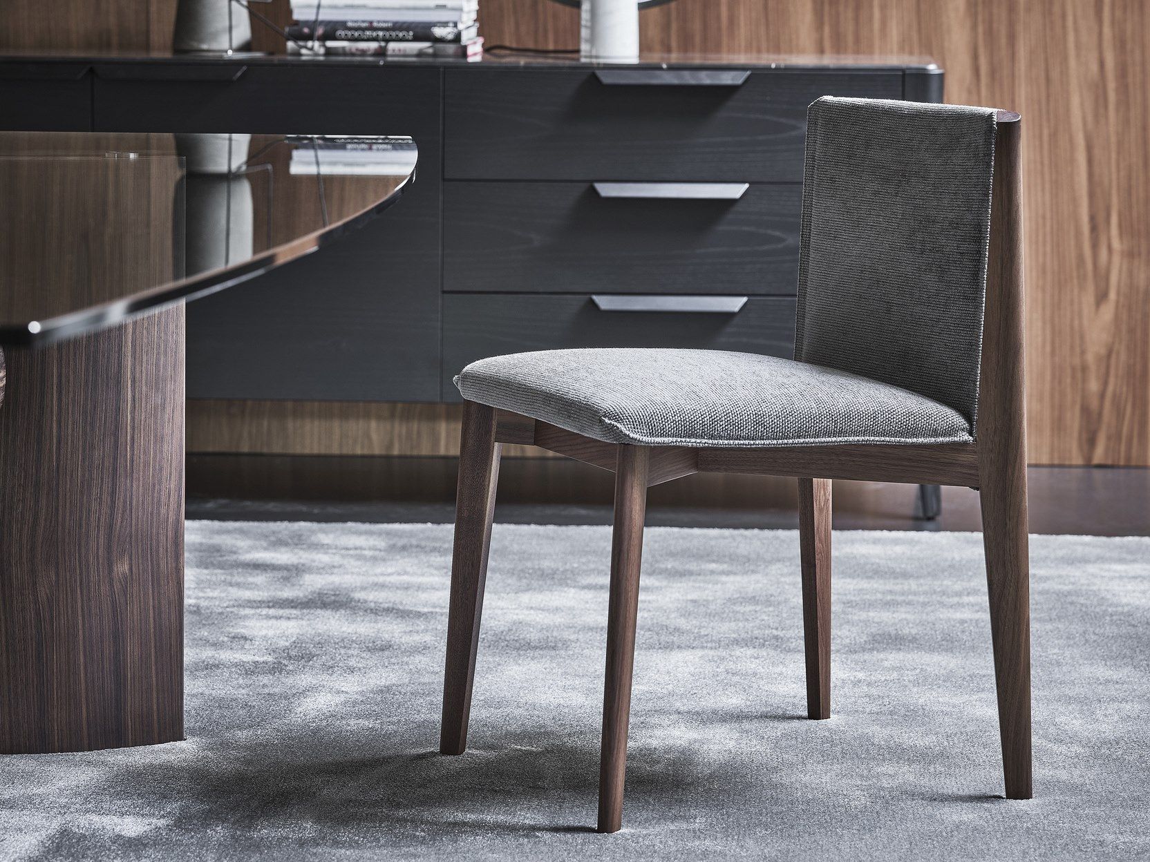 IONIS | Fabric chair Upholstered wooden chair By Porada | design ...