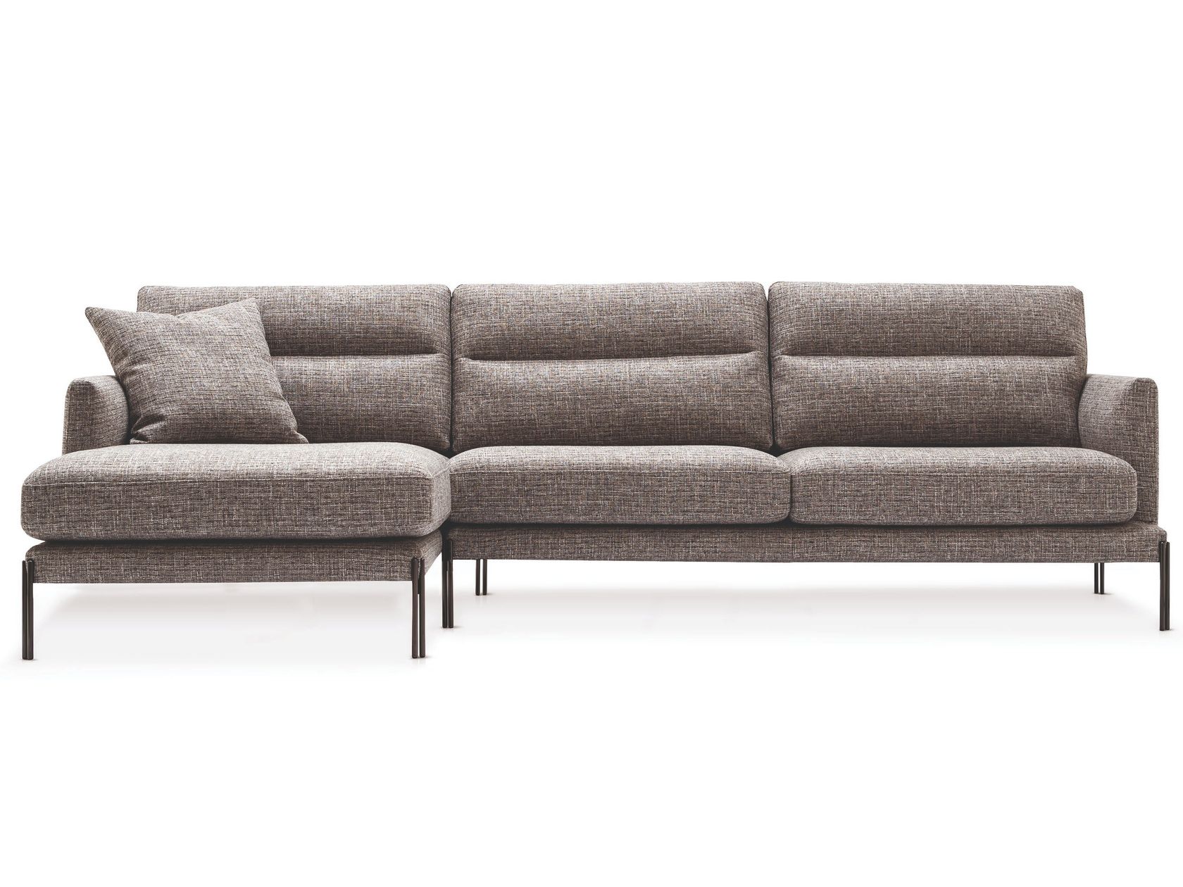 Divano in tessuto con chaise longue TWIN By Calligaris design Stefano ...