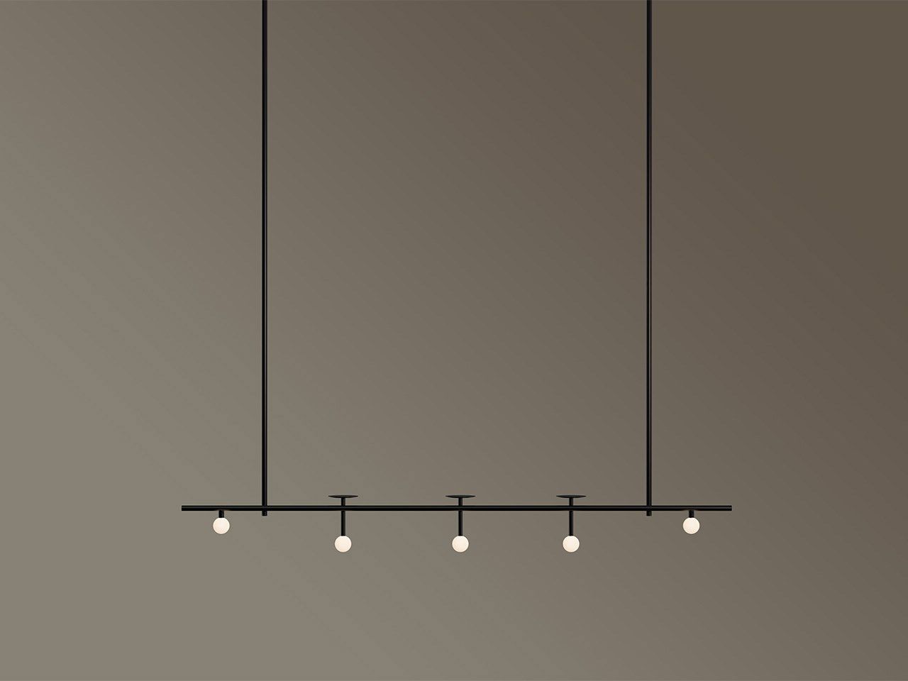 TYPOGRAPHY VELA GANTRY LED modular metal ceiling lamp By Rakumba