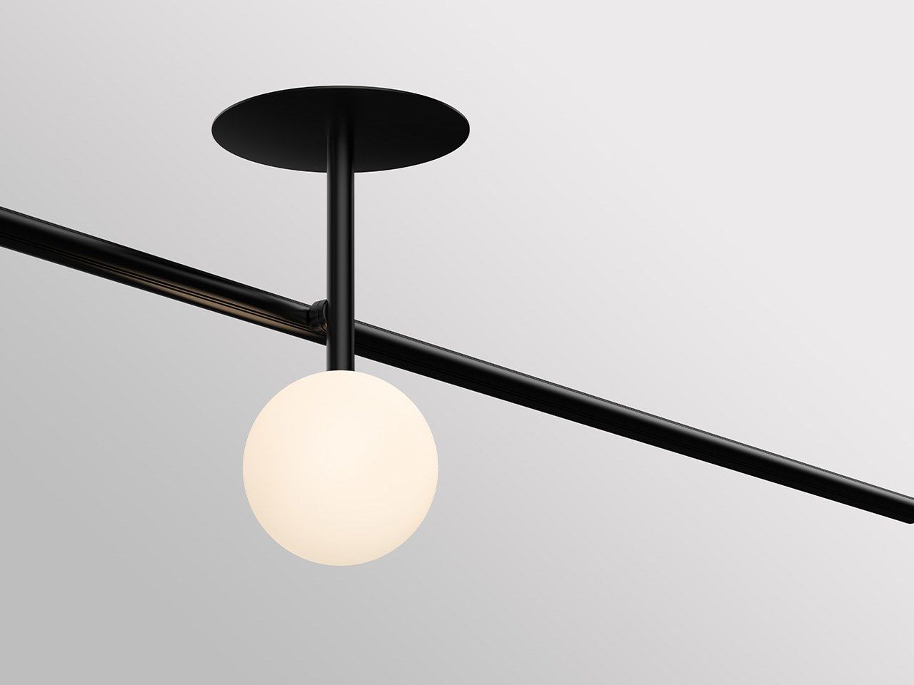 TYPOGRAPHY VELA GANTRY LED modular metal ceiling lamp By Rakumba