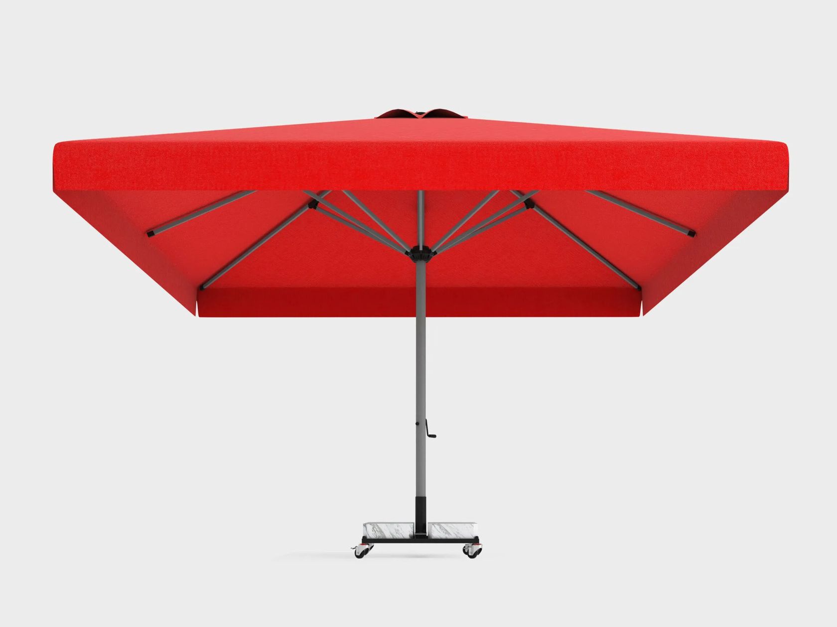 LUX CRANK TELESCOPIC SYSTEM RECTANGULAR Garden umbrella By The Umbrella ...