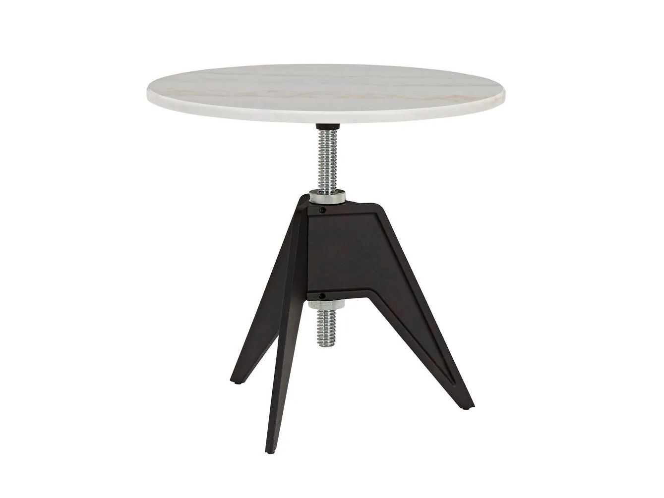 SCREW SIDE TABLE Height-adjustable round marble coffee table By Tom ...