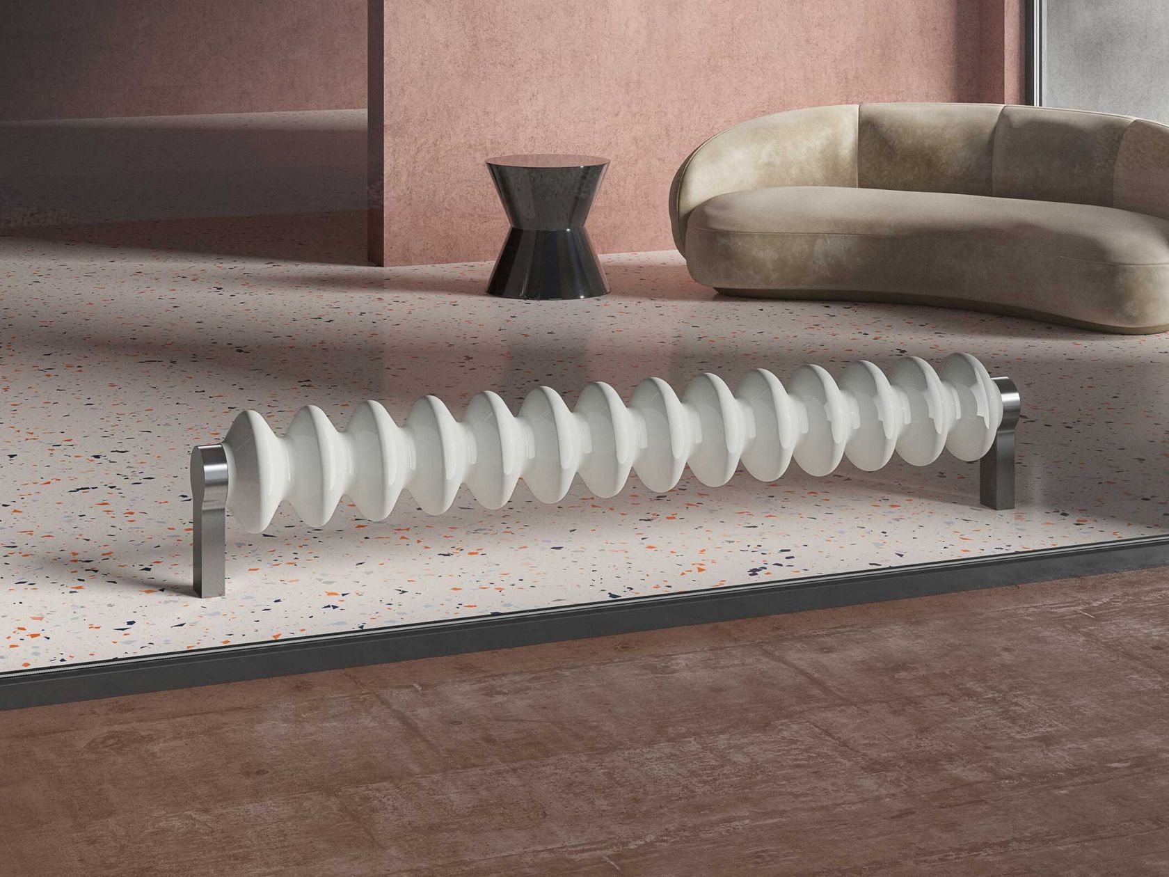 ELEMENTS Horizontal powder coated steel decorative radiator By Tubes ...