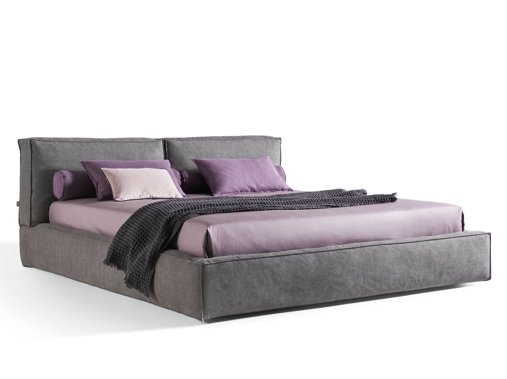 ACADEMY PIUMA Double bed with upholstered headboard By Twils