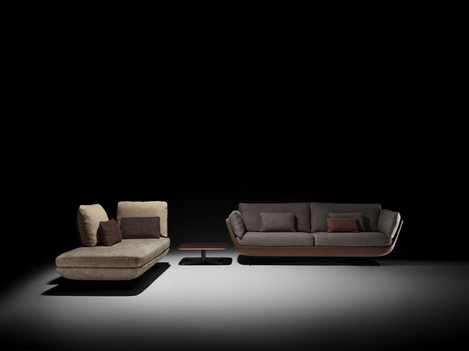 BIGGIE MONO 3 seater fabric sofa By Twils | design Luca Nichetto