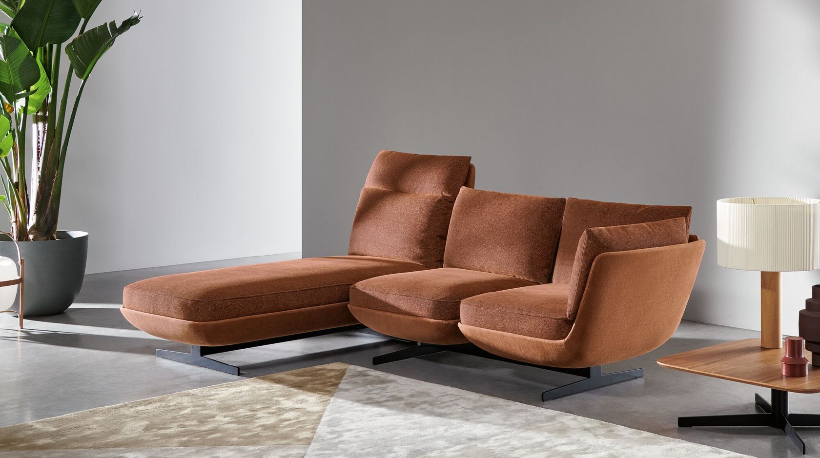 BIGGIE Canapé composable en tissu avec méridienne By Twils | design ...