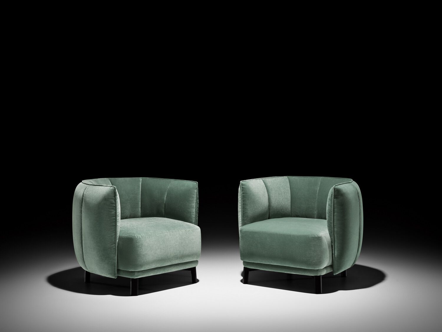 CHAIN Fabric armchair with armrests By Twils