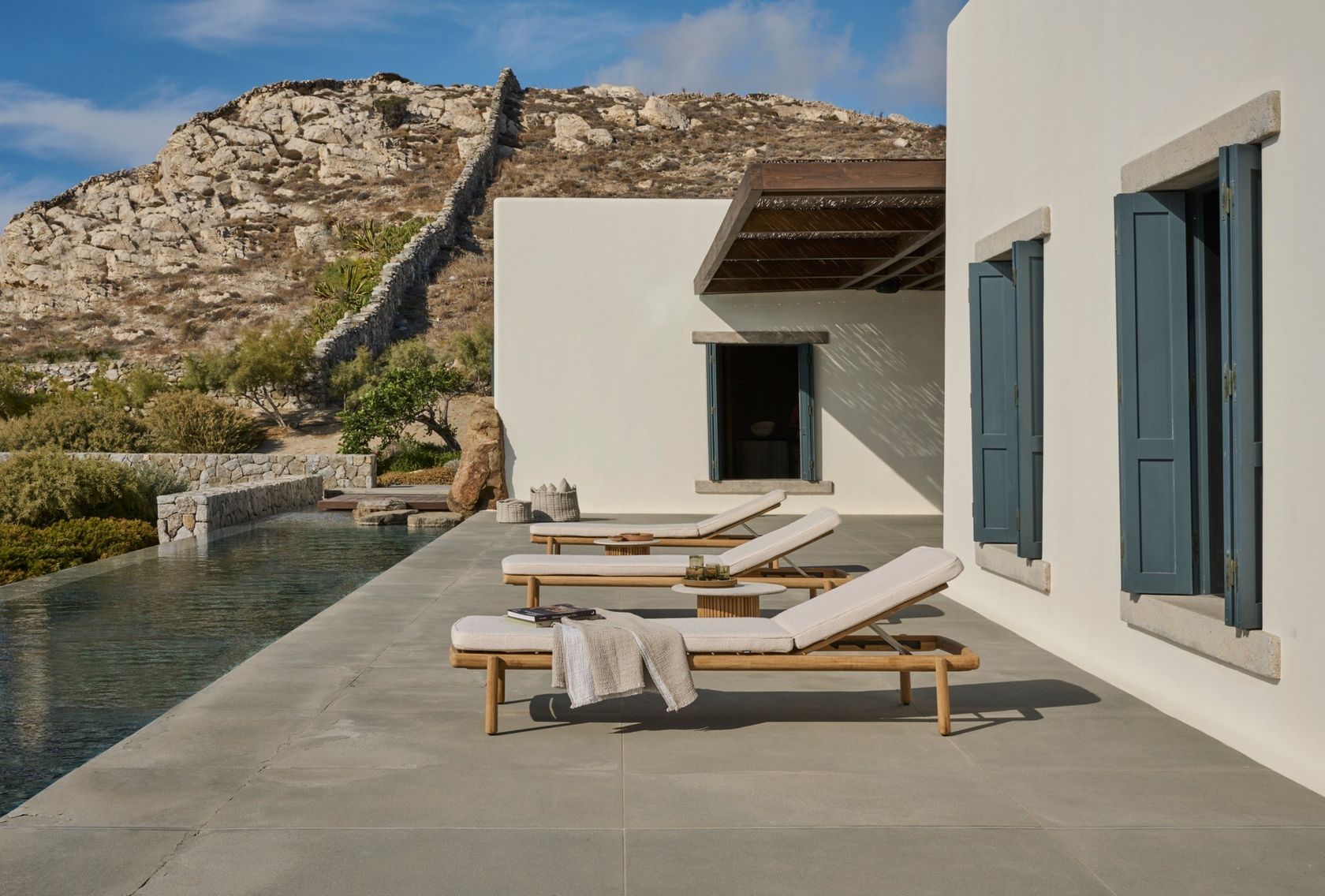 UKIYO Recliner teak sun lounger By TRIBÙ | design Monica Armani