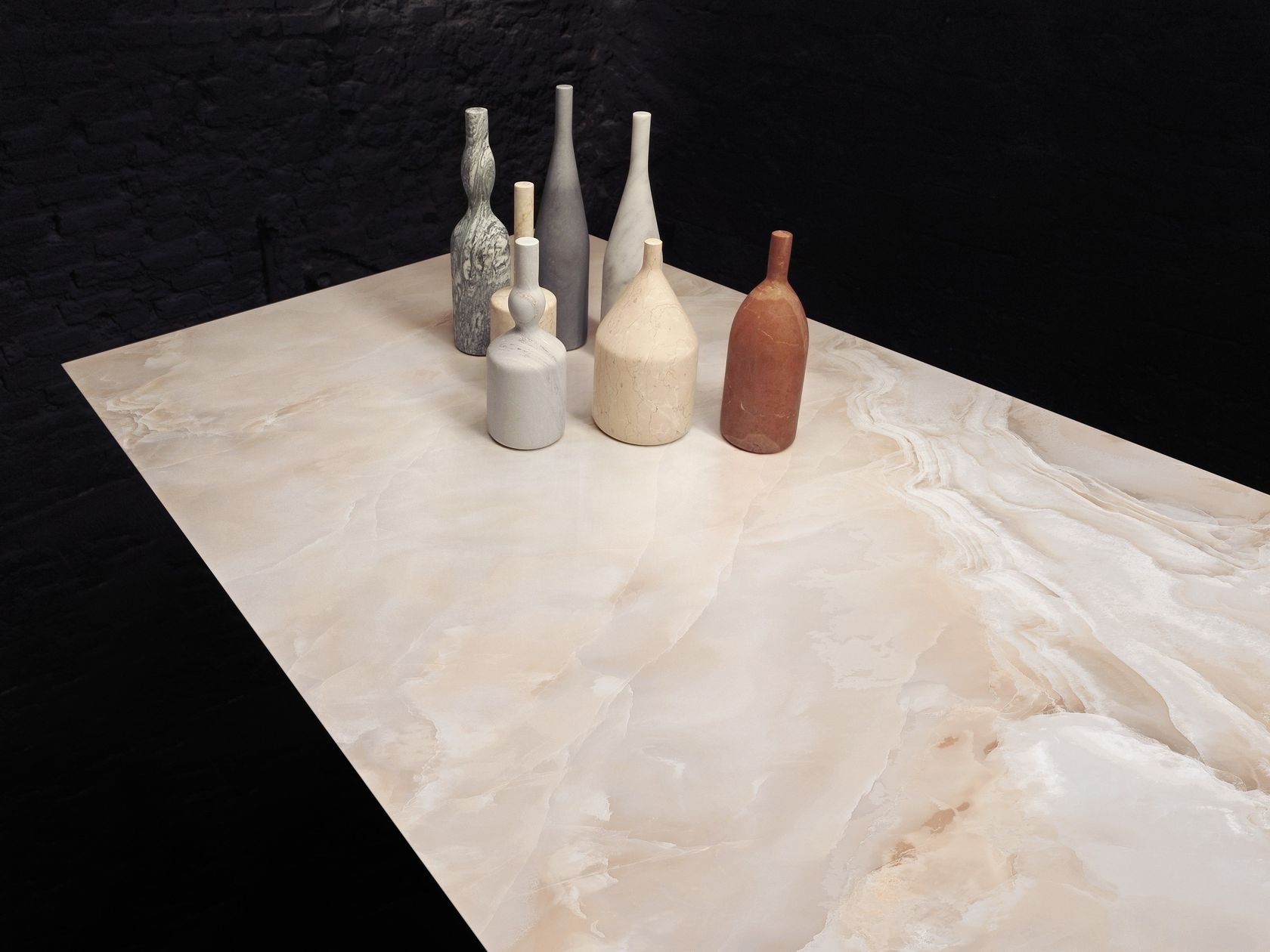 ULTRA ONICI - ONICE PESCA Porcelain stoneware wall/floor tiles with ...