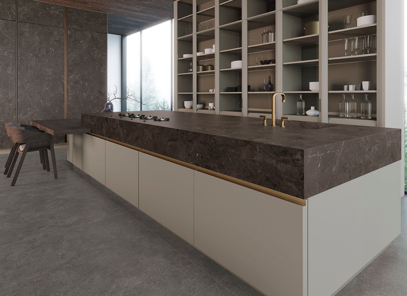 Top cucina in gres porcellanato UMBRA ITOP By Inalco