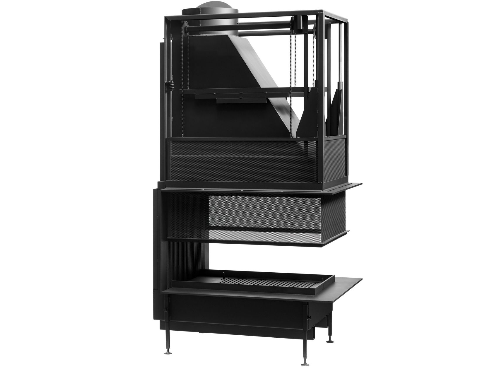 UNIVERSAL MF 1050-800-60 W 3S EXT Wood-burning fireplace By Metalfire