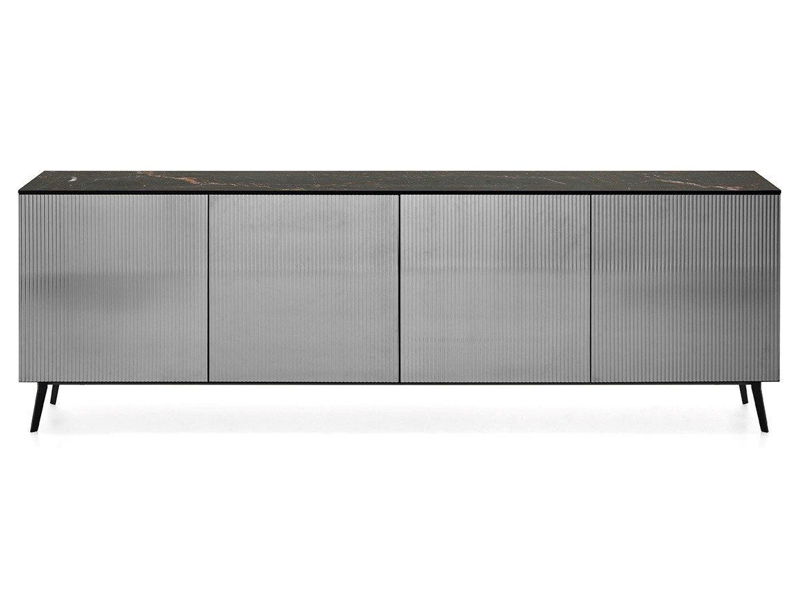 UNIVERSAL | Glass sideboard By Calligaris design Gabriele & Oscar Buratti