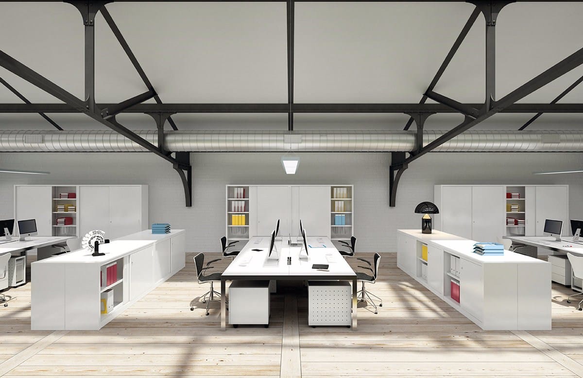 Metal office drawer unit with castors UNIVERSAL MOBILE 420 By Dieffebi