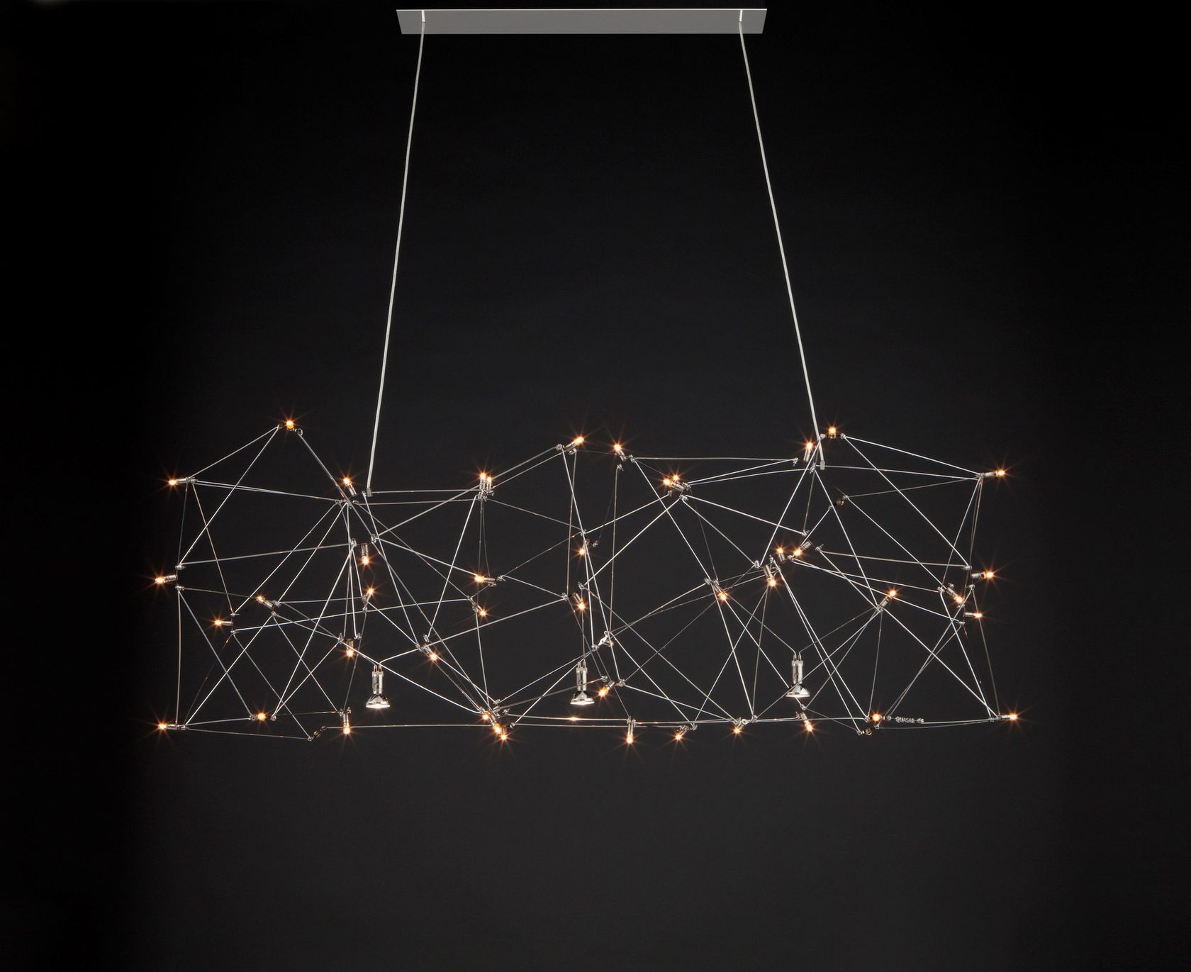 LED nickel pendant lamp UNIVERSE By Quasar