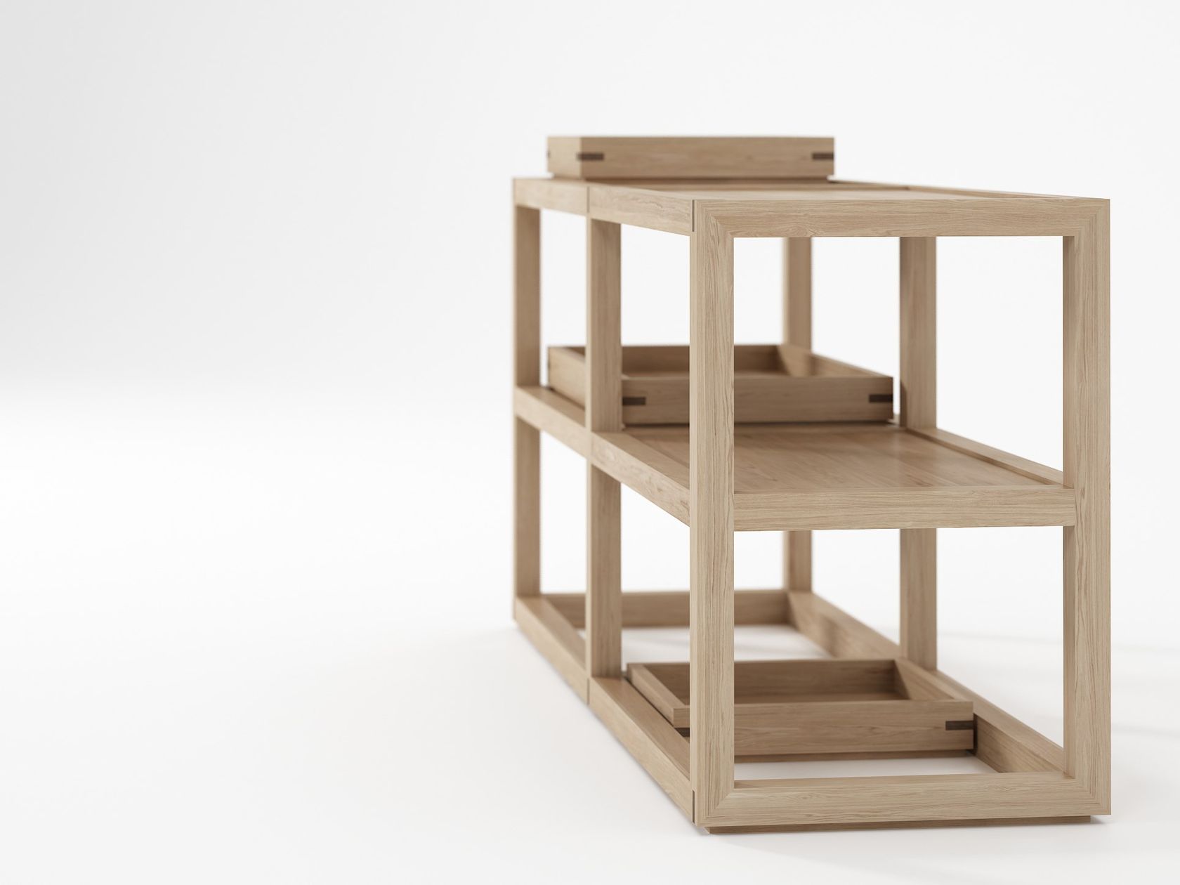 UP & DOWN HORIZONTAL II Shelving unit By KARPENTER | design Hugues Revuelta