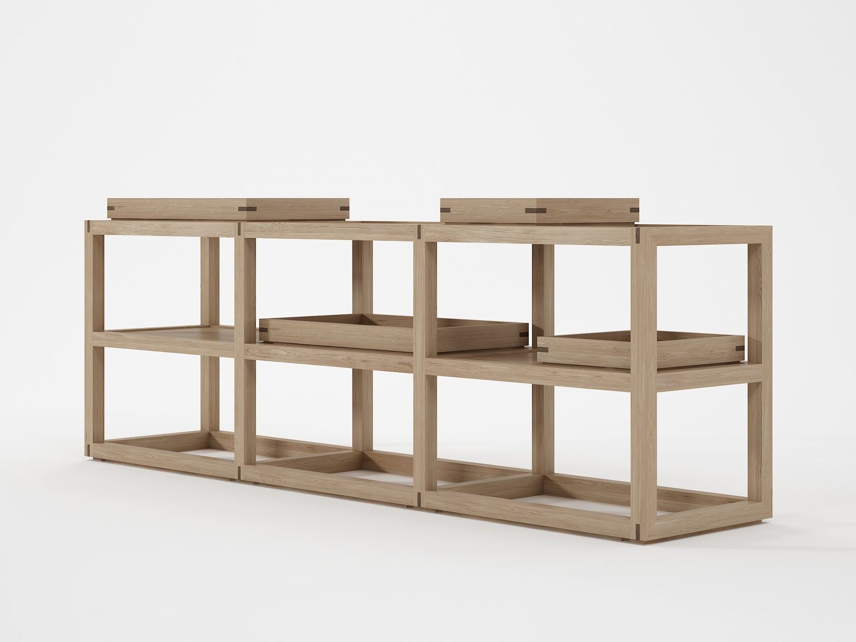 UP & DOWN HORIZONTAL III shelving unit By KARPENTER design Hugues Revuelta