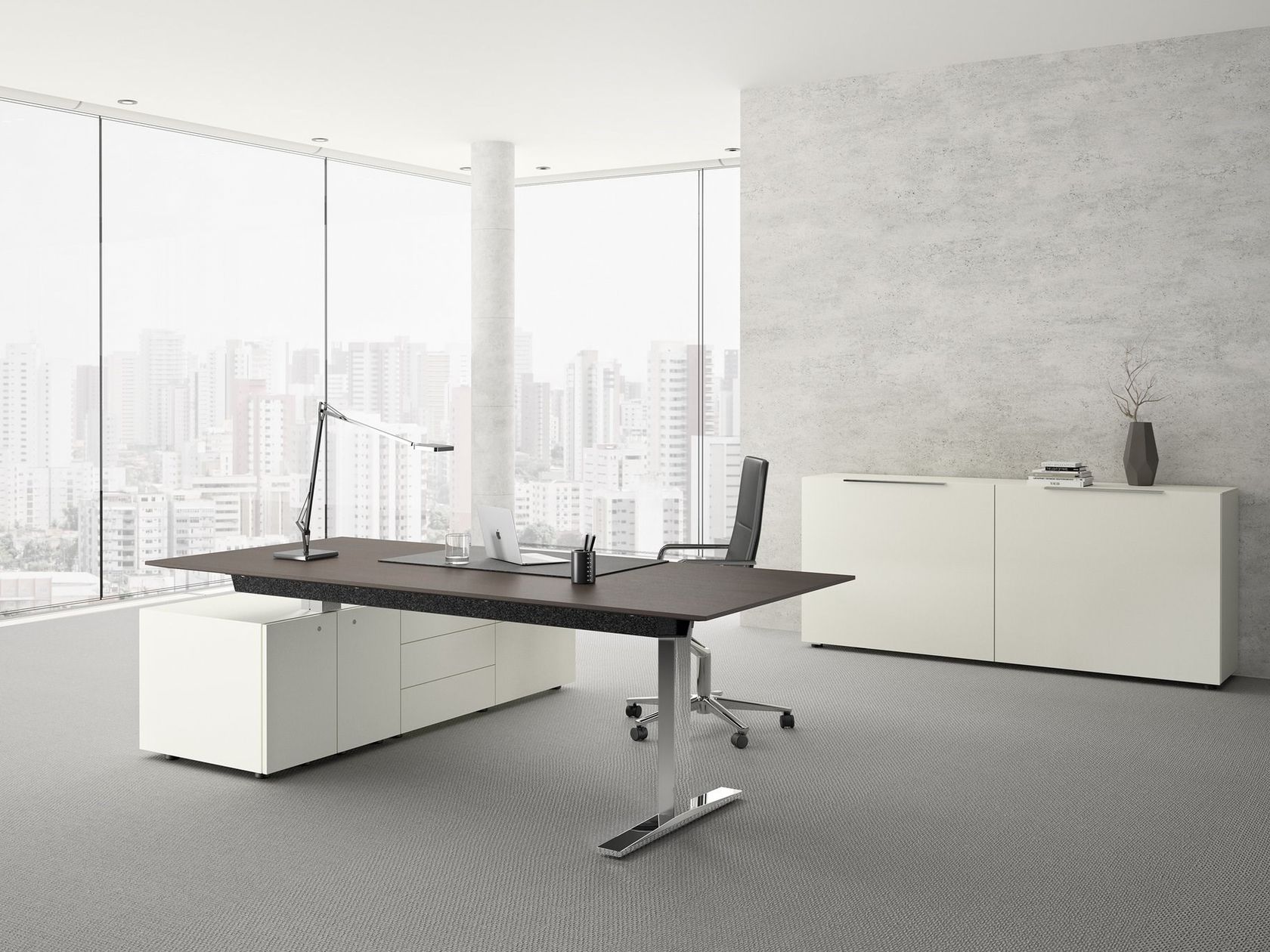 UPSITE Height-adjustable rectangular office desk By RENZ