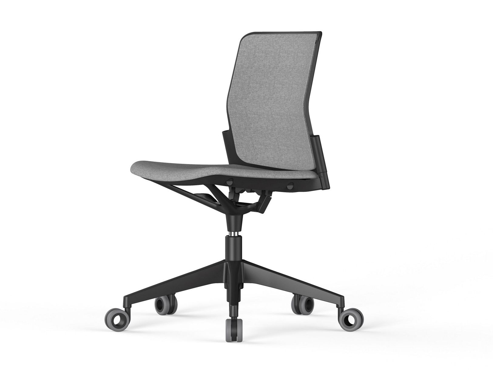 URBAN PLUS Upholstered office chair with castors with 5-Spoke base By ...