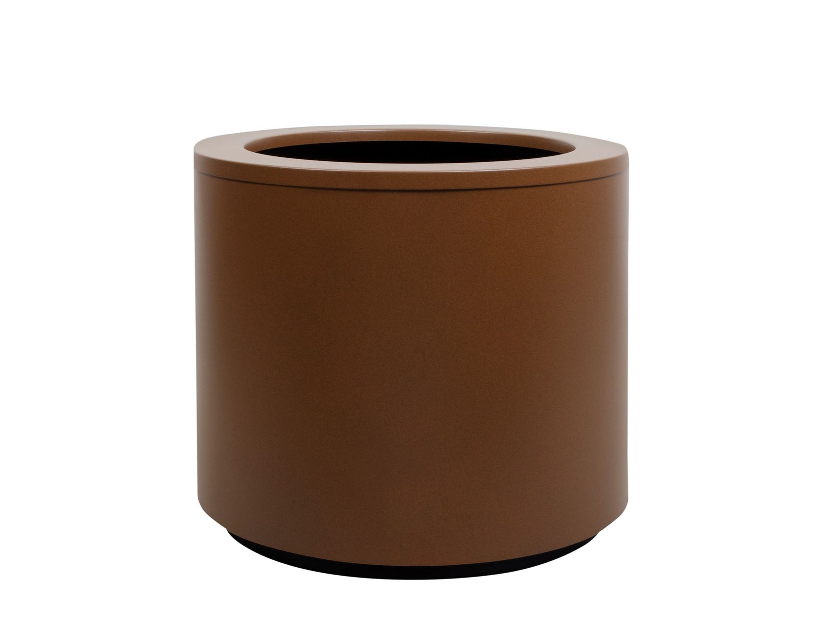 URBAN | Round plant pot Low round stainless steel plant pot with ...