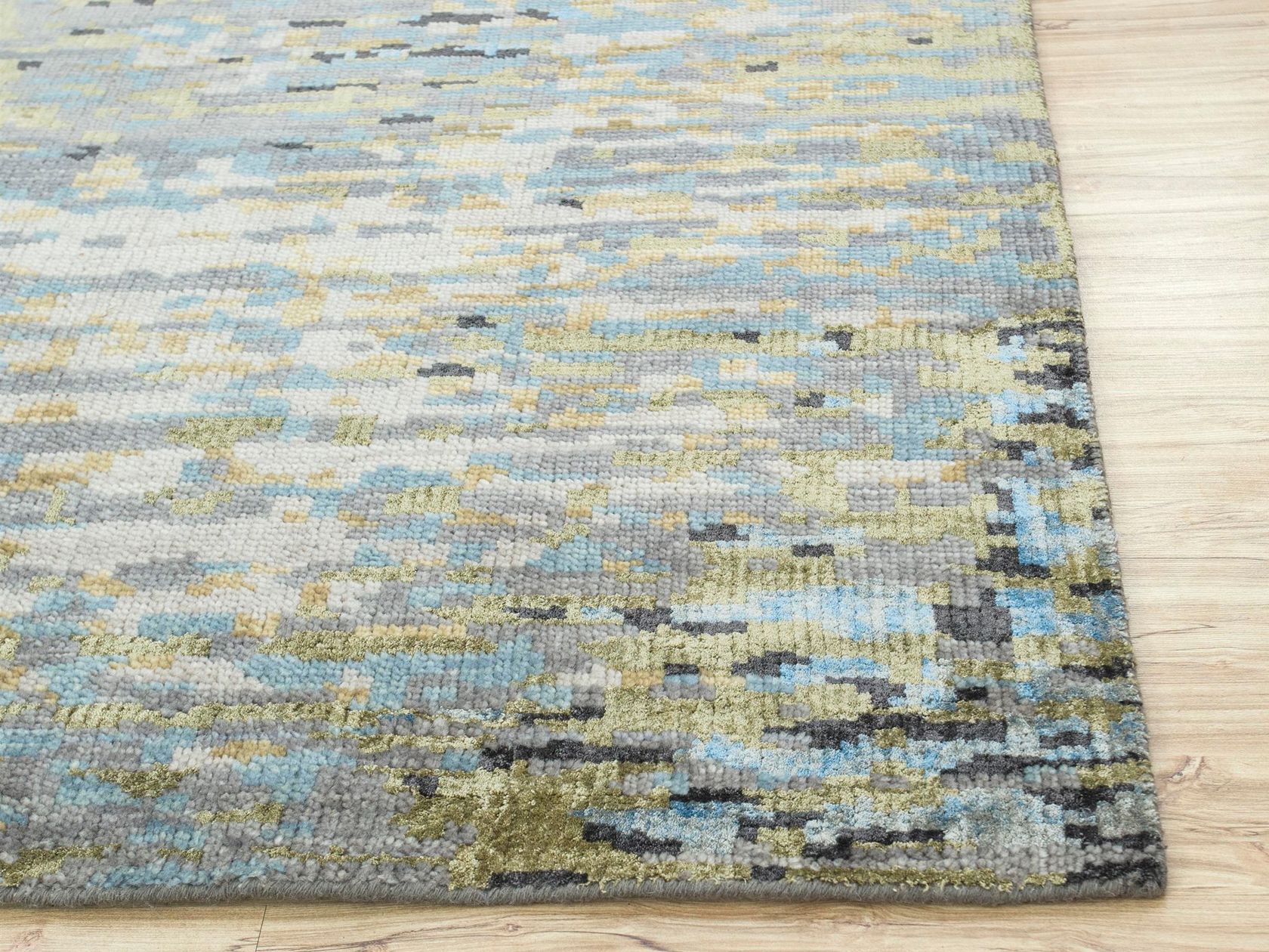 USL-155 Ashwood/Swamp Green Handmade rug By Jaipur Rugs