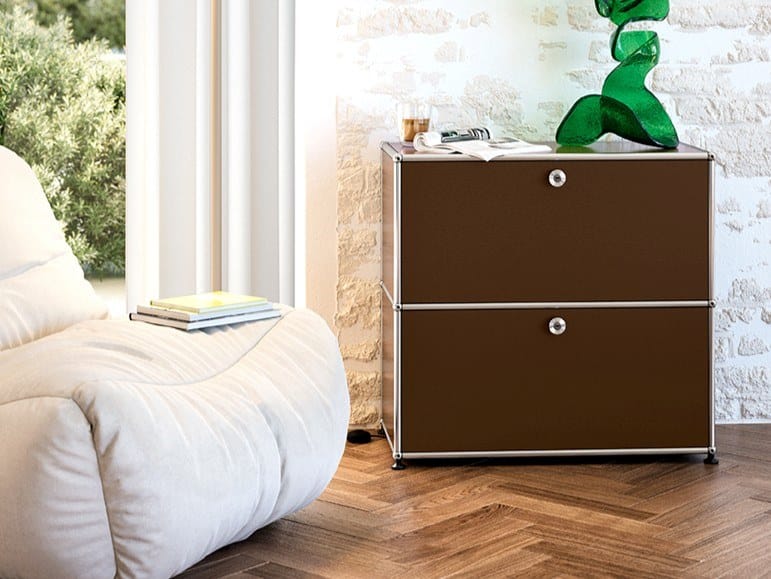 USM HALLER Modular steel highboard with flap doors By USM | design ...