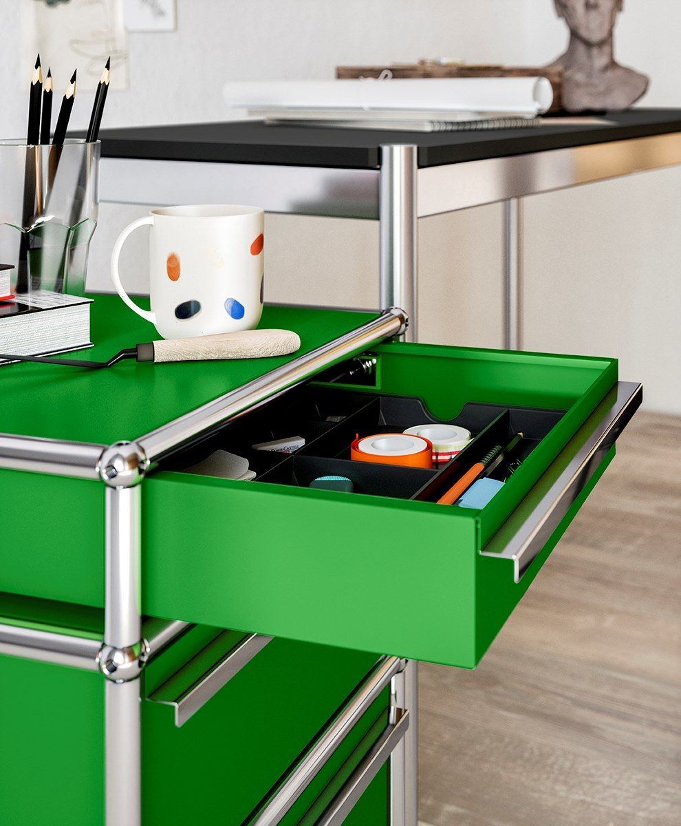 USM HALLER Cassettiera ufficio modulare con ruote con serratura By USM ...