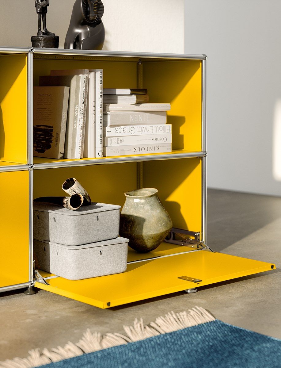 USM HALLER Modular metal sideboard with flap doors By USM | design ...