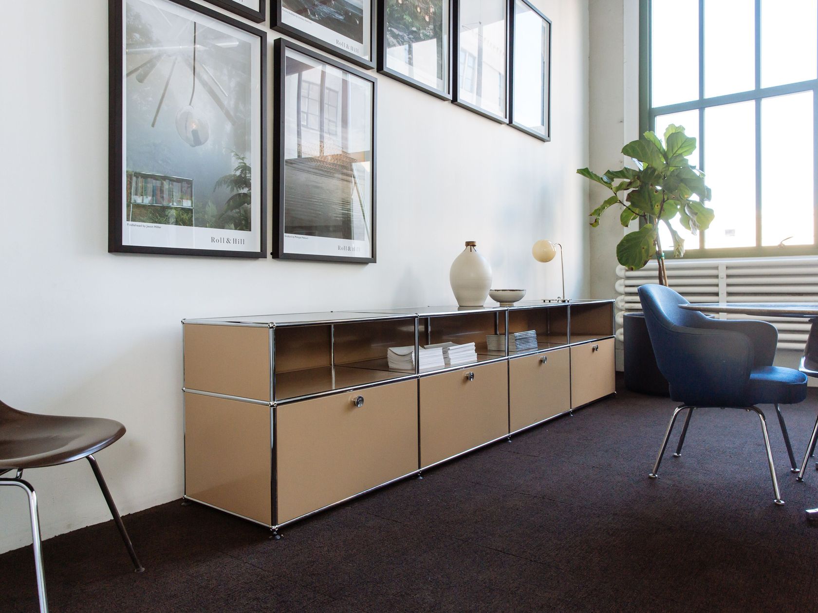 USM HALLER LOWBOARD Modular metal sideboard By USM | design Fritz Haller