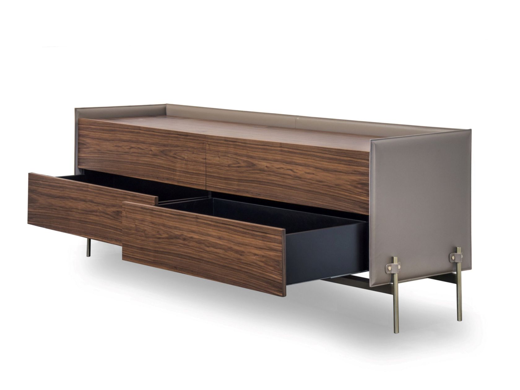 V246 | Sideboard Tanned leather sideboard with drawers By Aston Martin