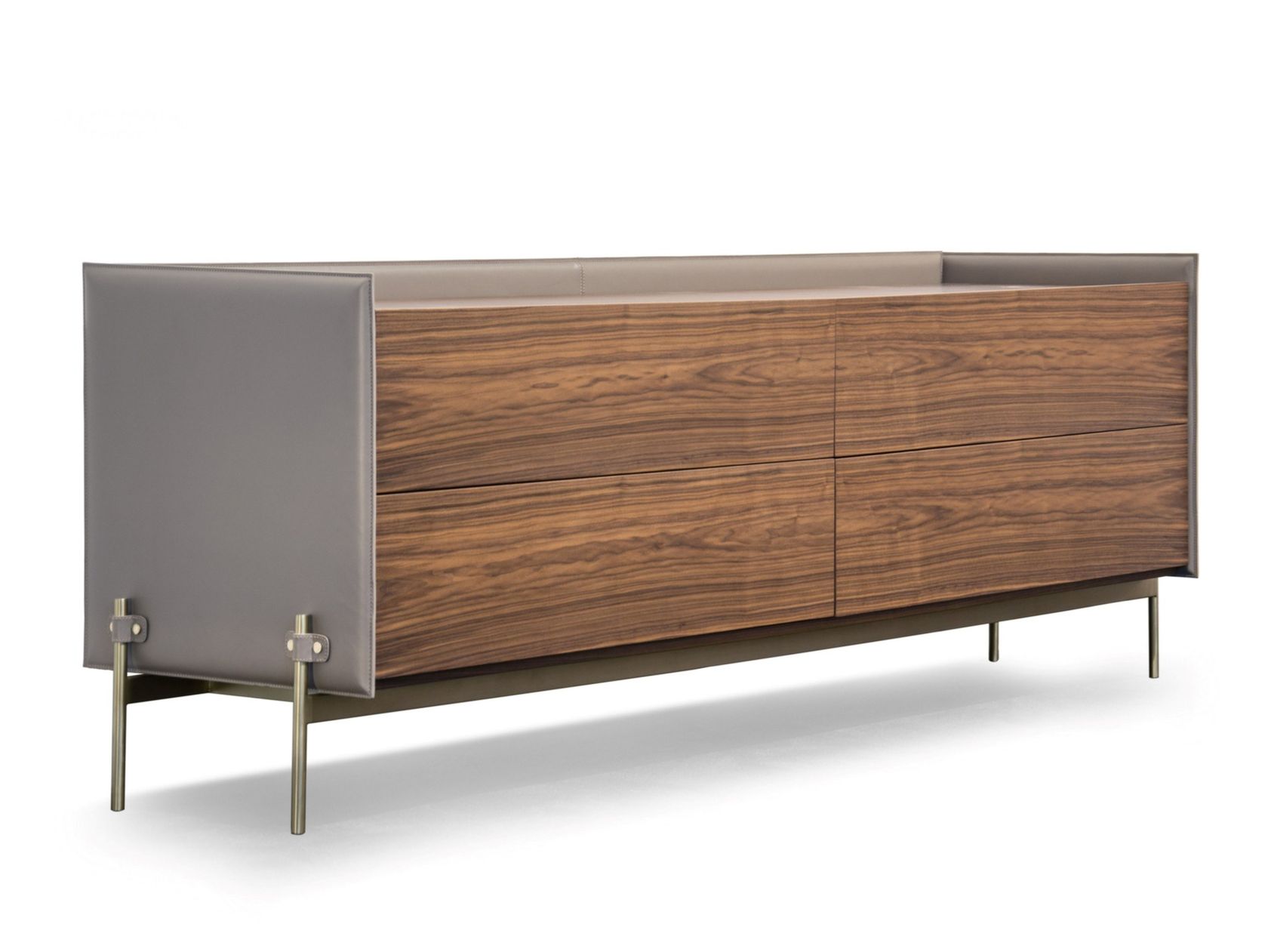 V246 | Sideboard Tanned leather sideboard with drawers By Aston Martin