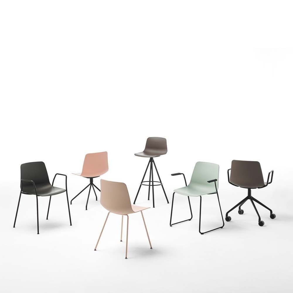 VARYA Stackable polypropylene chair with armrests By INCLASS | design ...
