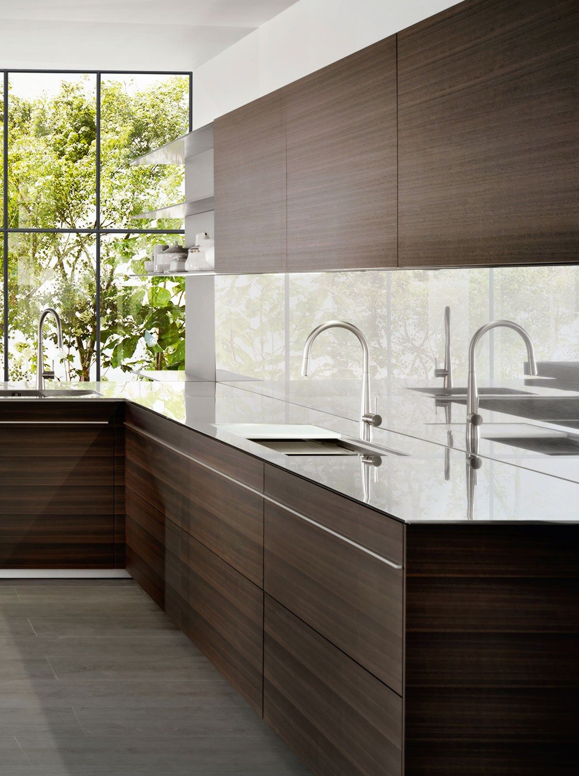 Kitchen with integrated handles VELA By DADA design Dante Bonuccelli
