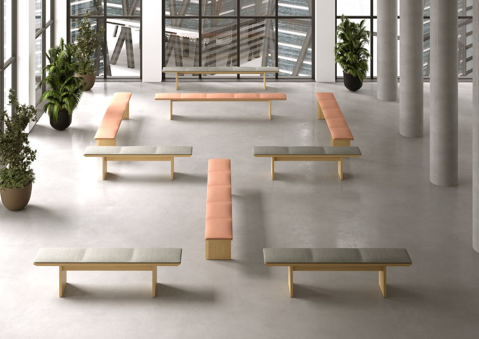 VELASCA MDF bench By Punt | design Palomba Serafini Associati