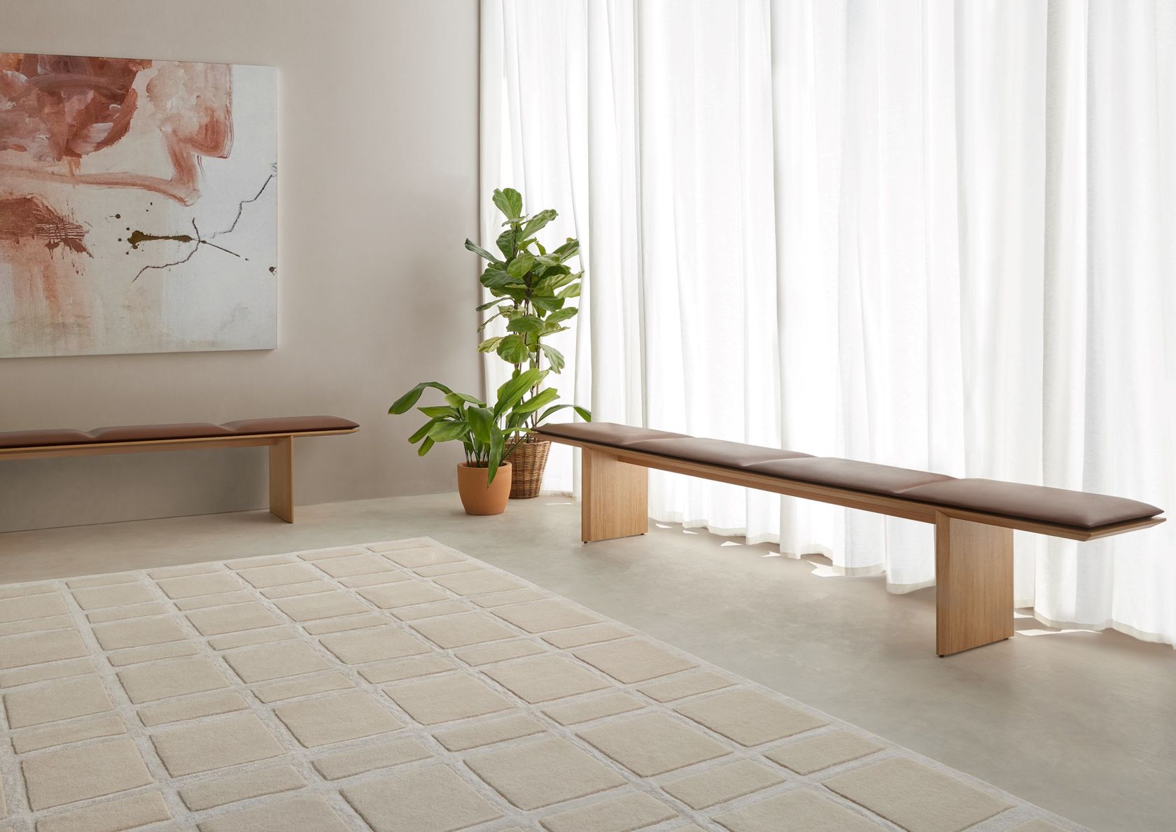 VELASCA MDF bench By Punt | design Palomba Serafini Associati